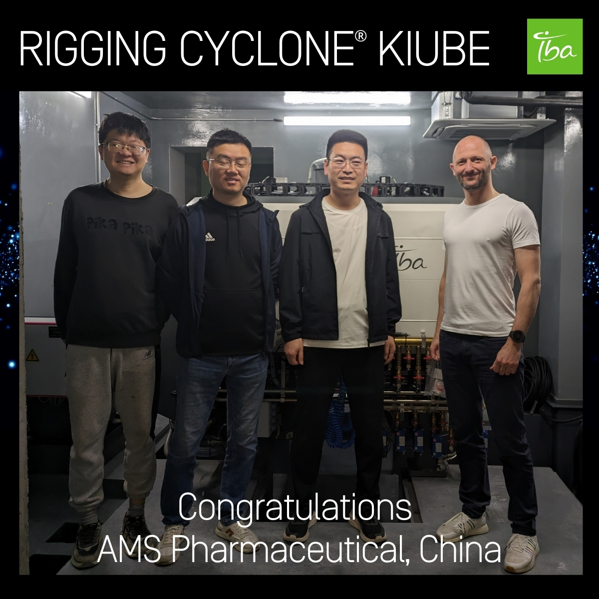 Rigging of the Cyclone® KIUBE at AMS Pharmaceutical in China
